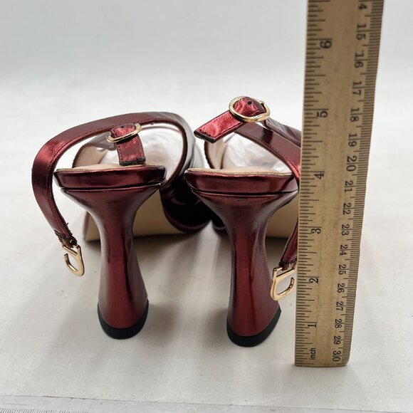 FOWT | Shoes | Fowt Red Platform Square Toe Pumps Block High Heel ...